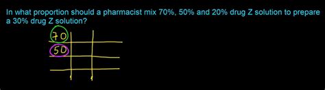 Alligation Pharmacy Calculations For Components