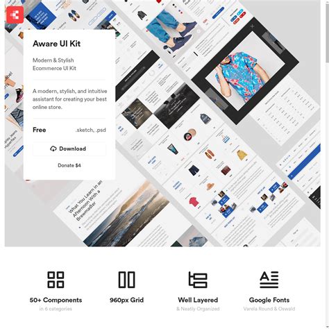 Aware UI Kit Modern Stylish Ecommerce UI Kit Web Design Trends