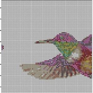 Hummingbird Cross Stitch Pattern 4 Instant Pdf Download Etsy