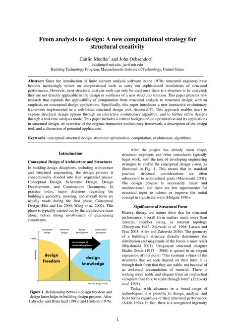 Pdf From Analysis To Design A New Computational Strategy For