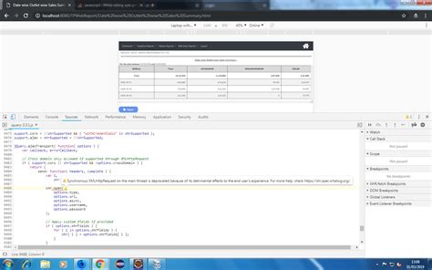 Javascript While Calling Ajax Getting Deprecation On My Browser