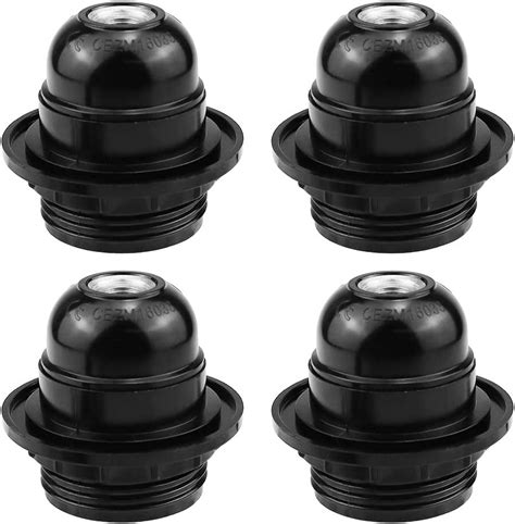 4 Piece E27 Socket Adapter E27 Socket E27 Black Screw Bulb Holder E27 Vintage Edison E27 Socket