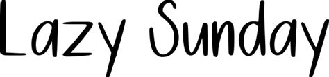 Lazy Sunday Regular Font Fonts2u Com