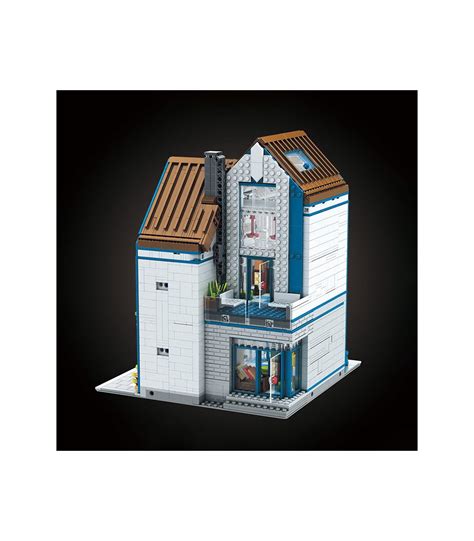 mould king 16022 modern library building block toy set