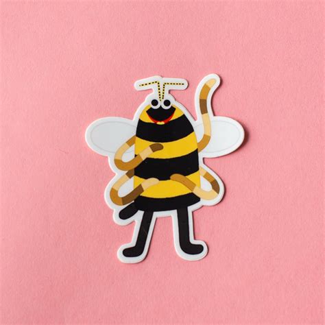Greg The Wasp Die Cut Vinyl Sticker Ragmop And Goose