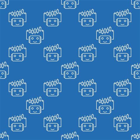 Automated Crypto Trading Bot With Candlestick Chart Seamless Pattern In Outline Style 65650804