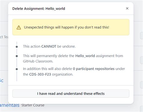 Github Classroom Assignment Delete Button Unresponsive · Community