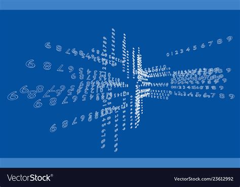 Abstract Background Consisting Of Numbers Vector Image