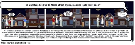 The Monsters Are Due On Maple Street Storyboard