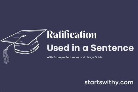 Ratification In A Sentence Examples 21 Ways To Use Ratification