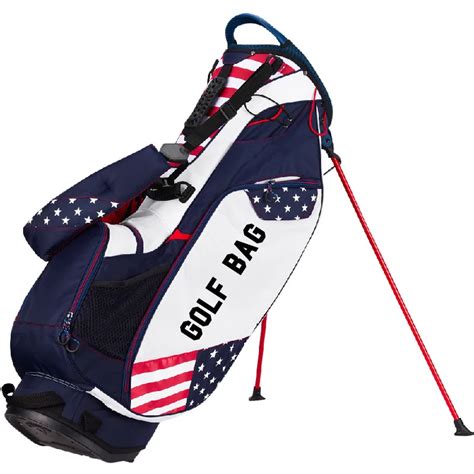Customized Brand Logo Carry Golf Bag Usa Flag Lightweight Golf Stand