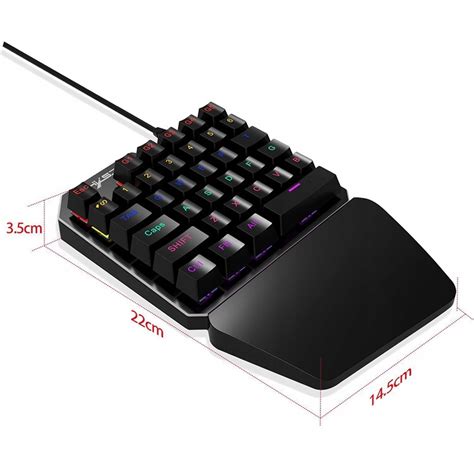 Купить ИГРОВАЯ КЛАВИАТУРА ДЛЯ ОДНОЙ РУКИ, МАЛЕНЬКИЙ RGB-СВЕТОДИОД ...