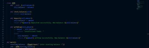 Just Completed A Fun Python Project A Basic Atm Simulation Program Abirami Prabhakar