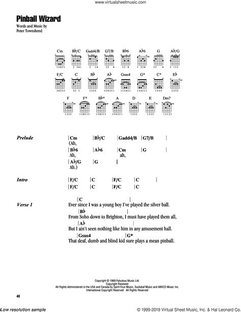 Pinball Ball Wizard Chords At Douglas Tijerina Blog