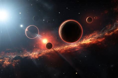 Premium Ai Image Binary Star System With Exoplanets In Orbit Created