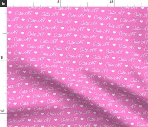 Cute Af Pink Fabric Spoonflower