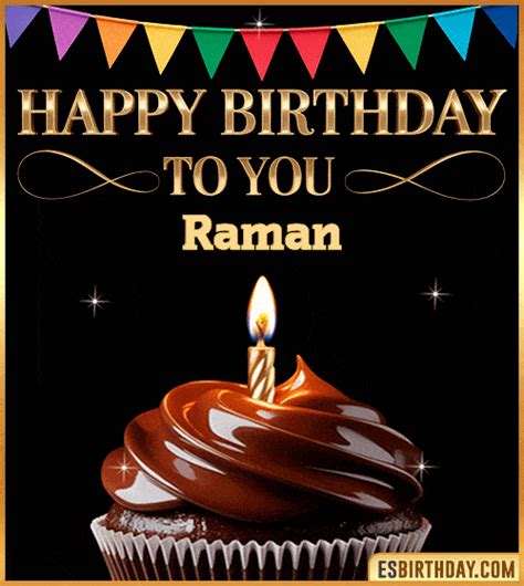Happy Birthday Raman  🎂 Animated Images Wishes And Music 【27 S】