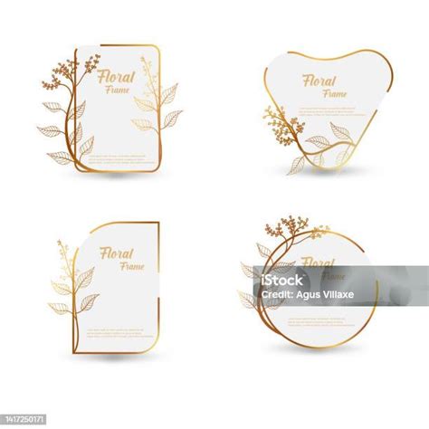 식물 프레임 템플릿을 설정합니다 손으로 그린 선 테두리 나뭇잎이있는 가지 결혼식에 대한 스톡 벡터 아트 및 기타 이미지 결혼식 컴퓨터 그래픽 디자인 요소 Istock