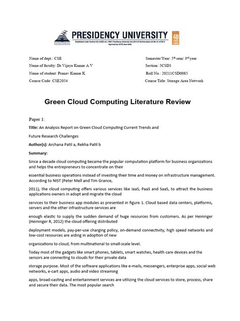 Pranav Kumar K San Assignment Pdf Cloud Computing Efficient