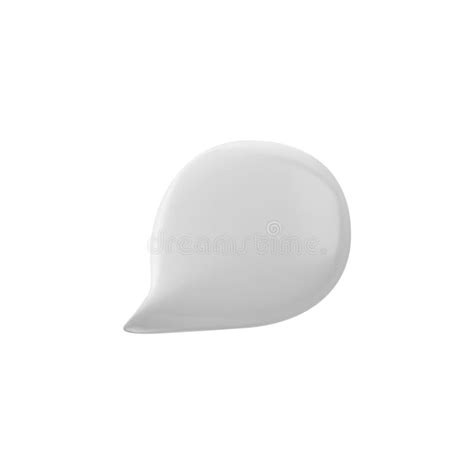 3d Glossy White Empty Speech Bubble Vector Render Text Bubble Rounded Shape Volume Dialogue