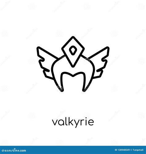 Valkyrie Icon Trendy Modern Flat Linear Vector Valkyrie Icon On Stock Vector Illustration Of