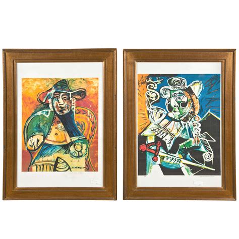 Pair Of Framed Pablo Picasso Lithographs Numbered At 1stdibs Picasso