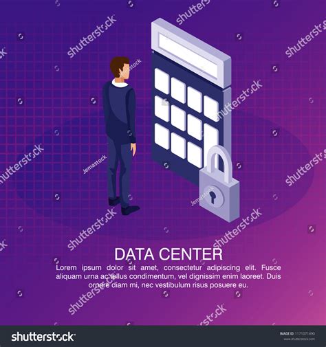 Data Center Poster Informaton Stock Vector Royalty Free Shutterstock