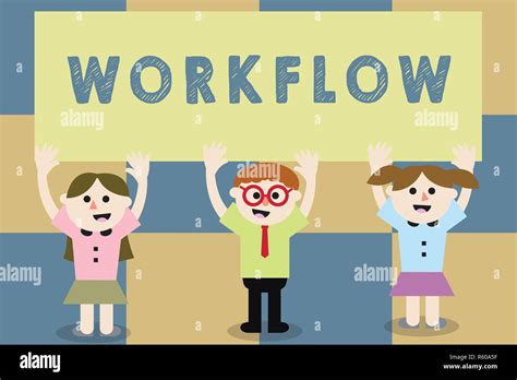 Conceptual Hand Writing Showing Workflow Business Photo Text Sequence Of Industrial