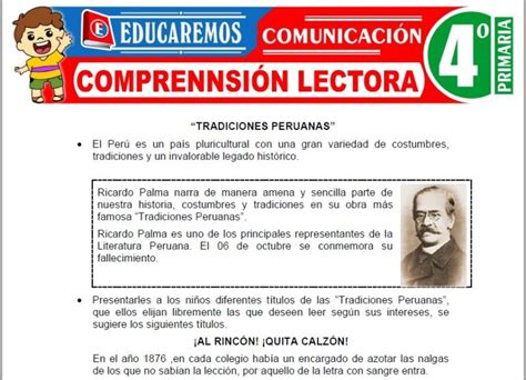 Comprensión Lectora Para Cuarto De Primaria Fichas Gratis 📚