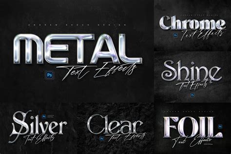chrome text effects design cuts