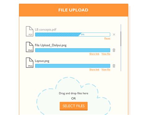 File Upload UI Design 2 Images Behance