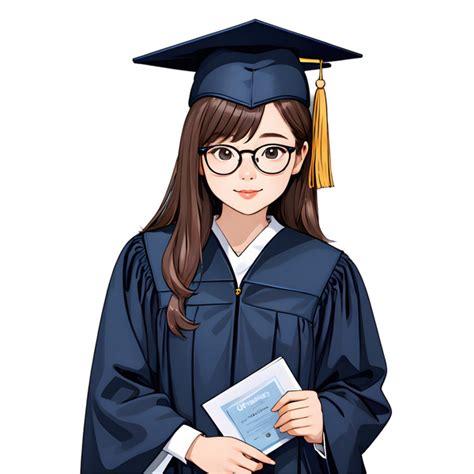 卡通短发毕业女孩素材cnn