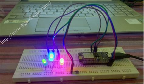 esp8266 nodemcu with multiple sliders control leds brightness pwm