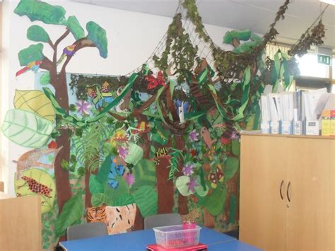 Rainforest Display Classroom Displays Ks2 School Displays Rainforest Classroom