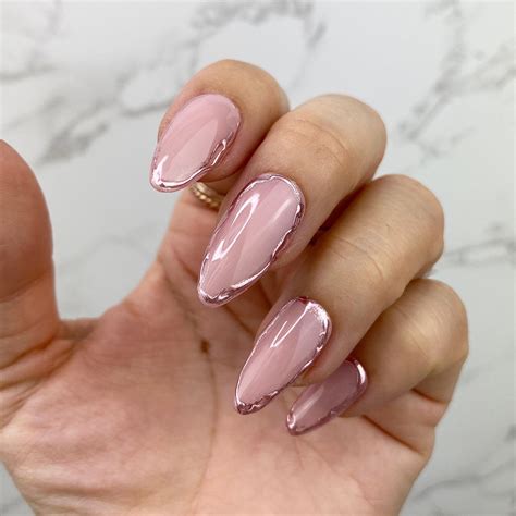 Handmade Rosie Gold Goddess Rose Gold And Soph Pink Base Press On