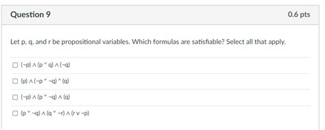 Solved Question 9 06 Pts Let P Q And R Be Propositional