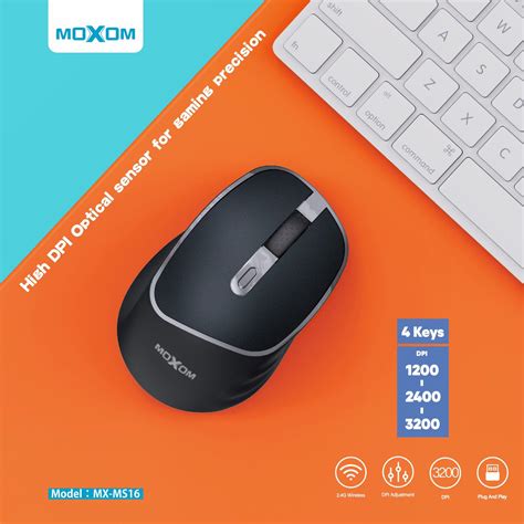 Moxom Mx Ms16 Wireless Elite Mouse Cme Distribution Sdn Bhd