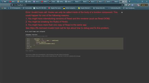 Invalid Hook Call In Reactjs Stack Overflow