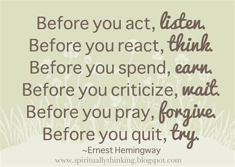 Think Before You React Quotes Quotesgram