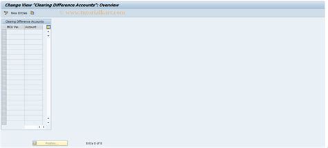 fagl mca vcdf sap tcode target accounts for clearing difference