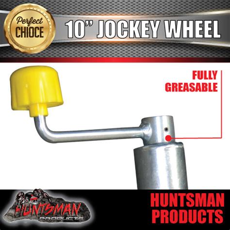 10 Trailer Caravan Swing Up Jockey Wheel 1000kg Ball Solid Wheel