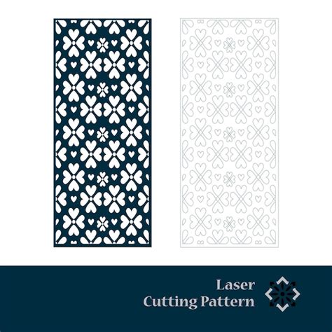 레이저 및 Cnc 절단 패널 템플릿 프리미엄 벡터