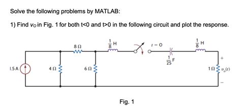 Solved Solve The Following Problems By MATLAB Find Vo In Chegg