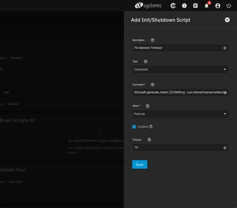Extend Truenas Web Ui Session Timeout Tom Schlick