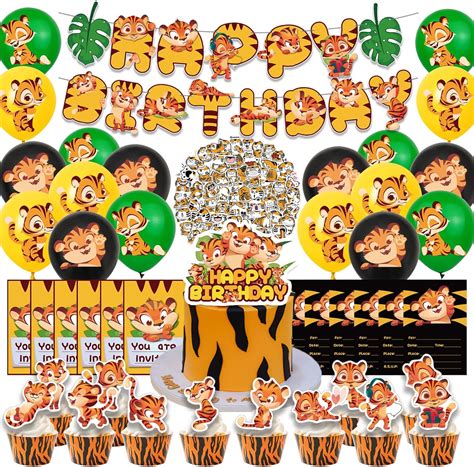 Tiger Birthday Party Decoration Set Tiger Happy Birthday