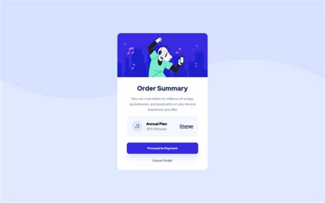 Frontend Mentor Order Summary Component Coding Challenge Solution