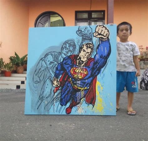 Lukisan Repro Superman Andy Warhol Desain And Kerajinan Tangan Karya