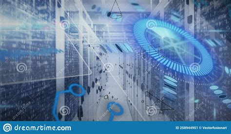 The Image Depicts A Network Of Internet Service Providers Or Data Processing Centers Stock
