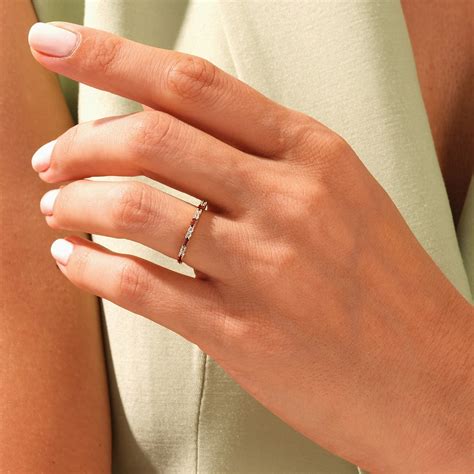 Baguette And Round Cut Half Eternity Ring Half Eternity Birthstone