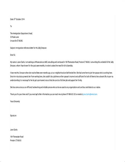 Free 16 Steps To Writing A Reference Letter For Immigration With